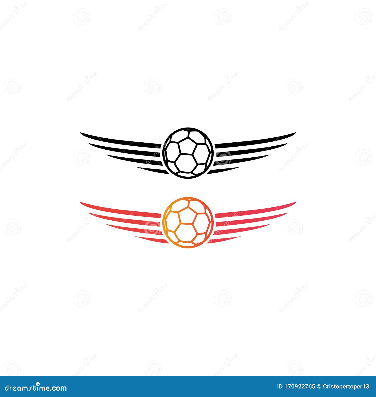 Ball logo and wing vector stock vector. Illustration of competition ...
