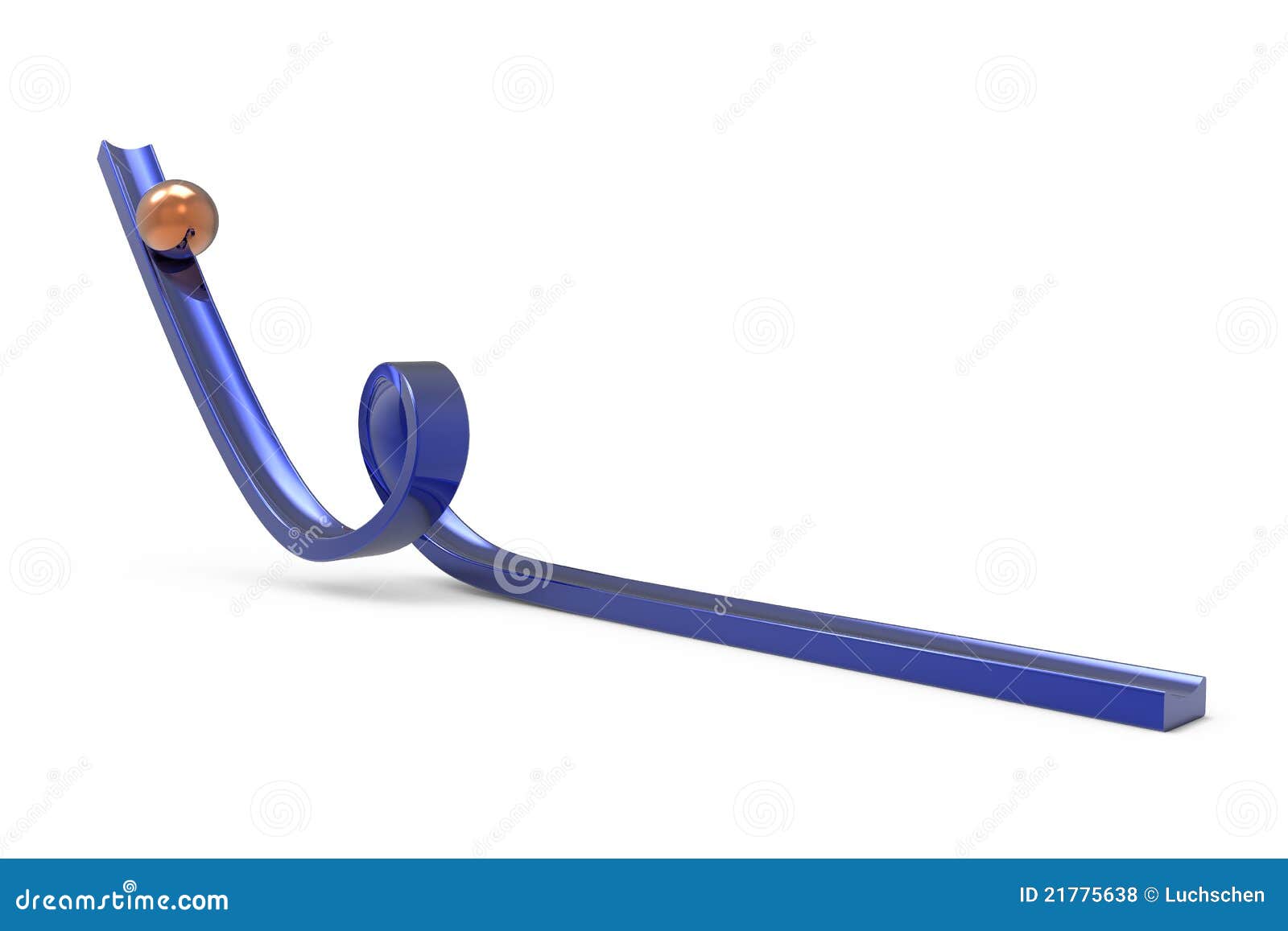 Ball on loop rail stock illustration. Illustration of dynamics - 21775638