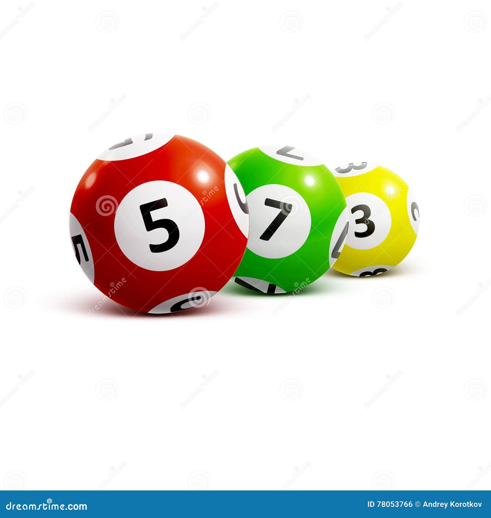Lottery Numbers. Flying Realistic Drawing Lottery Or Billiard Balls ...