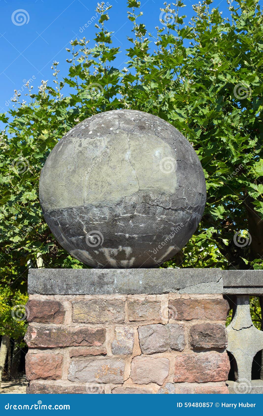 Ball made of stone stock image. Image of architecture - 59480857