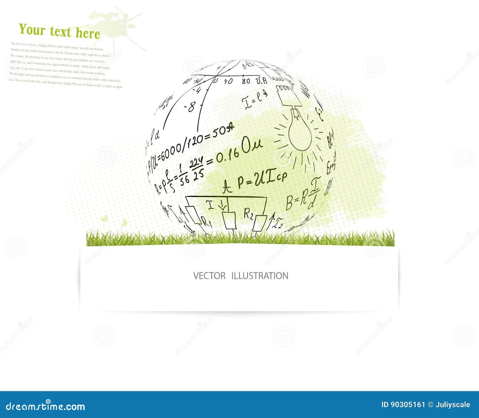 The Ball of Mathematical Formulas. Stock Vector - Illustration of ...