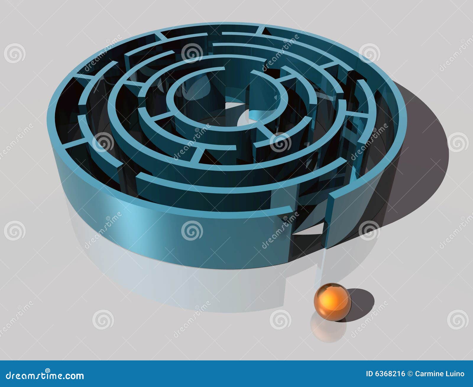 Ball and maze stock illustration. Illustration of decisions - 6368216