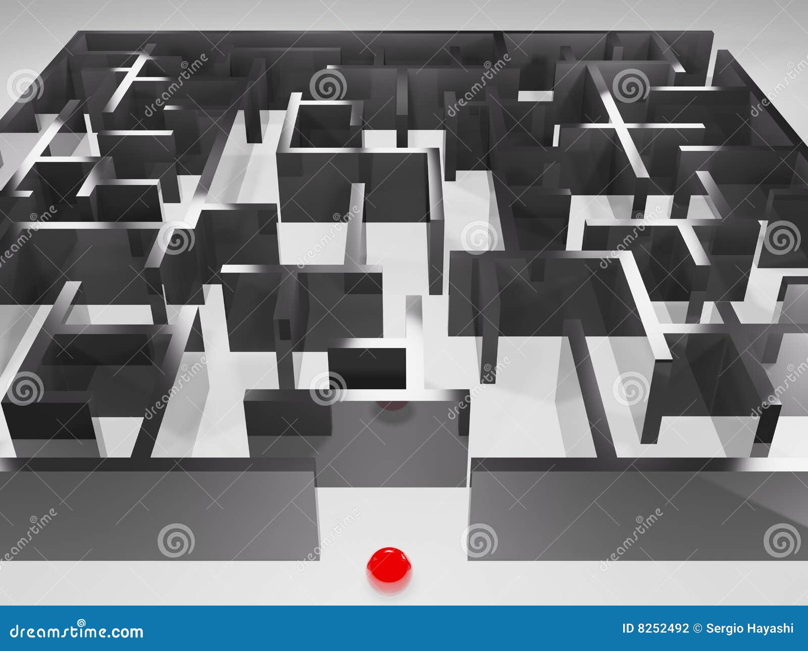 Ball in maze stock illustration. Illustration of mission - 8252492
