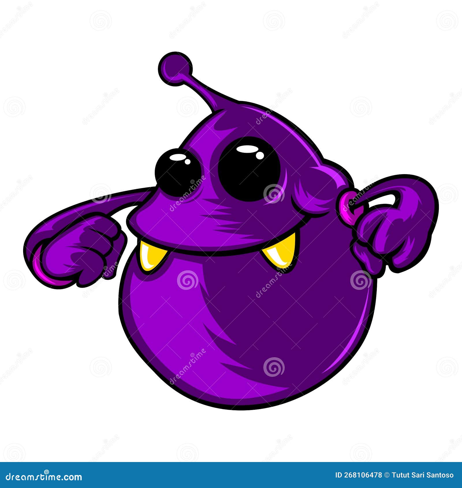 Ball monster stock vector. Illustration of cute, design - 268106478