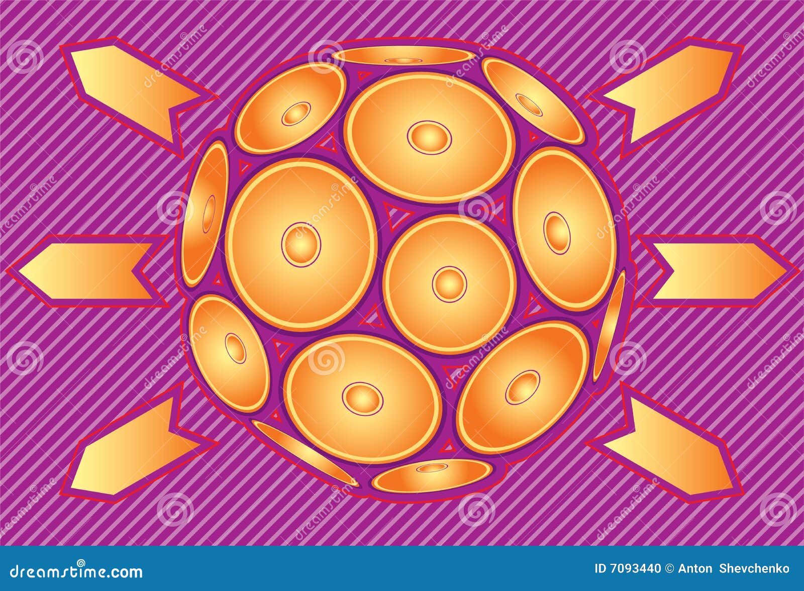 Ball of the music stock vector. Illustration of glitter - 7093440