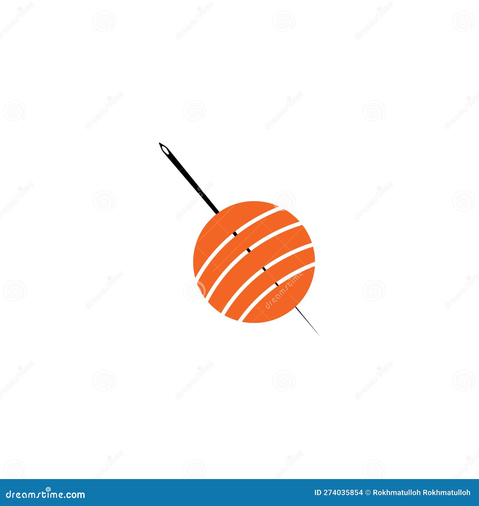 Ball Needle Logo Design Illustration Sewing Vector Stock Vector ...