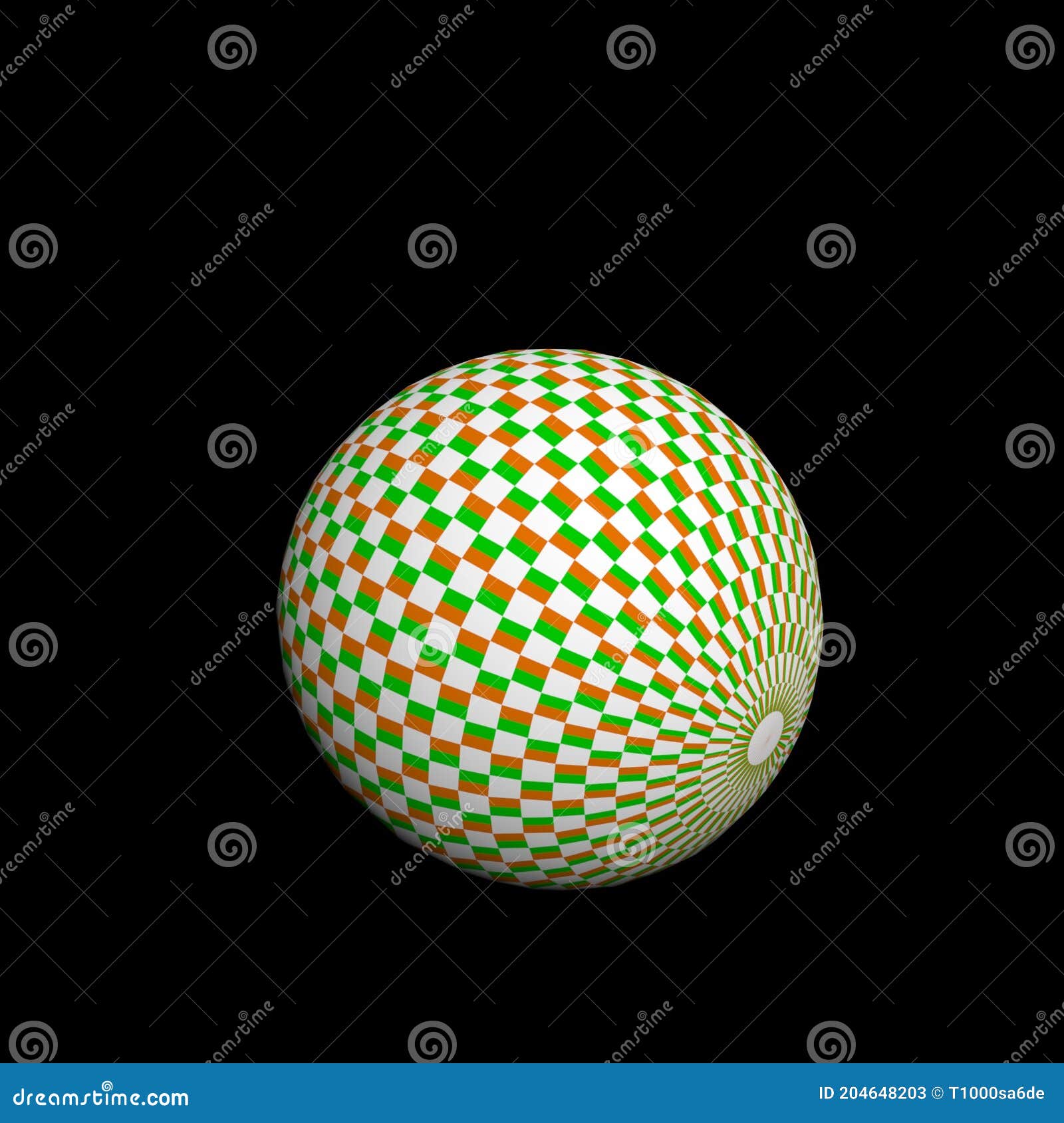 Ball with Patterns on a Black Background. Stock Illustration ...