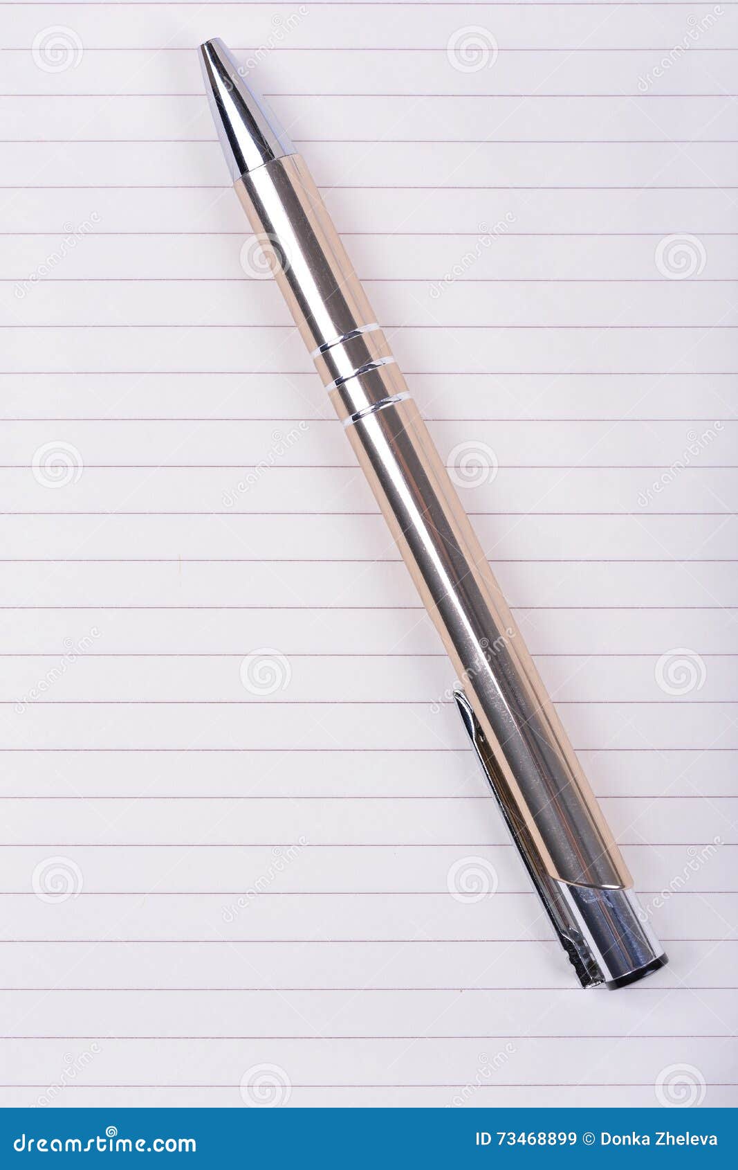 Ball Pen on Blank Notebook Sheet Stock Image - Image of meeting, luxury ...