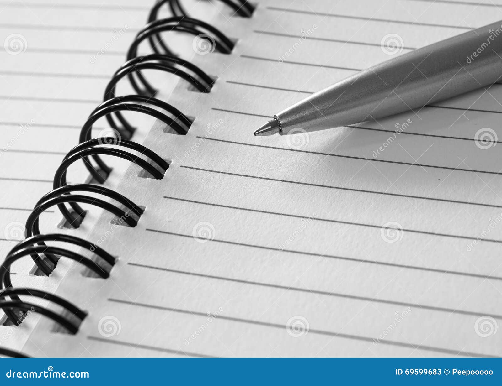 Ball pen and notebook stock image. Image of message, blank - 69599683