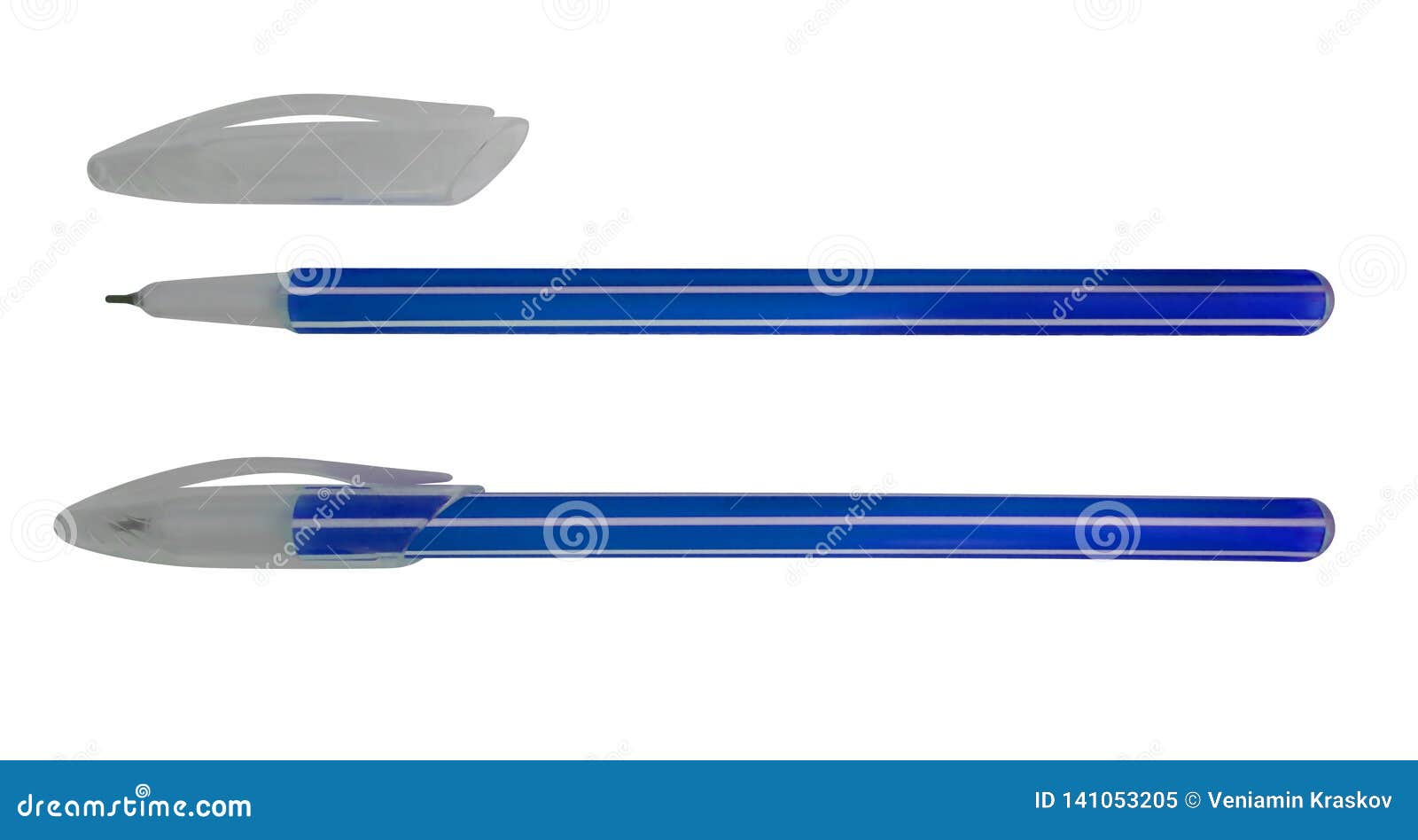 Ball pens - blue stock image. Image of business, ballpoint - 141053205
