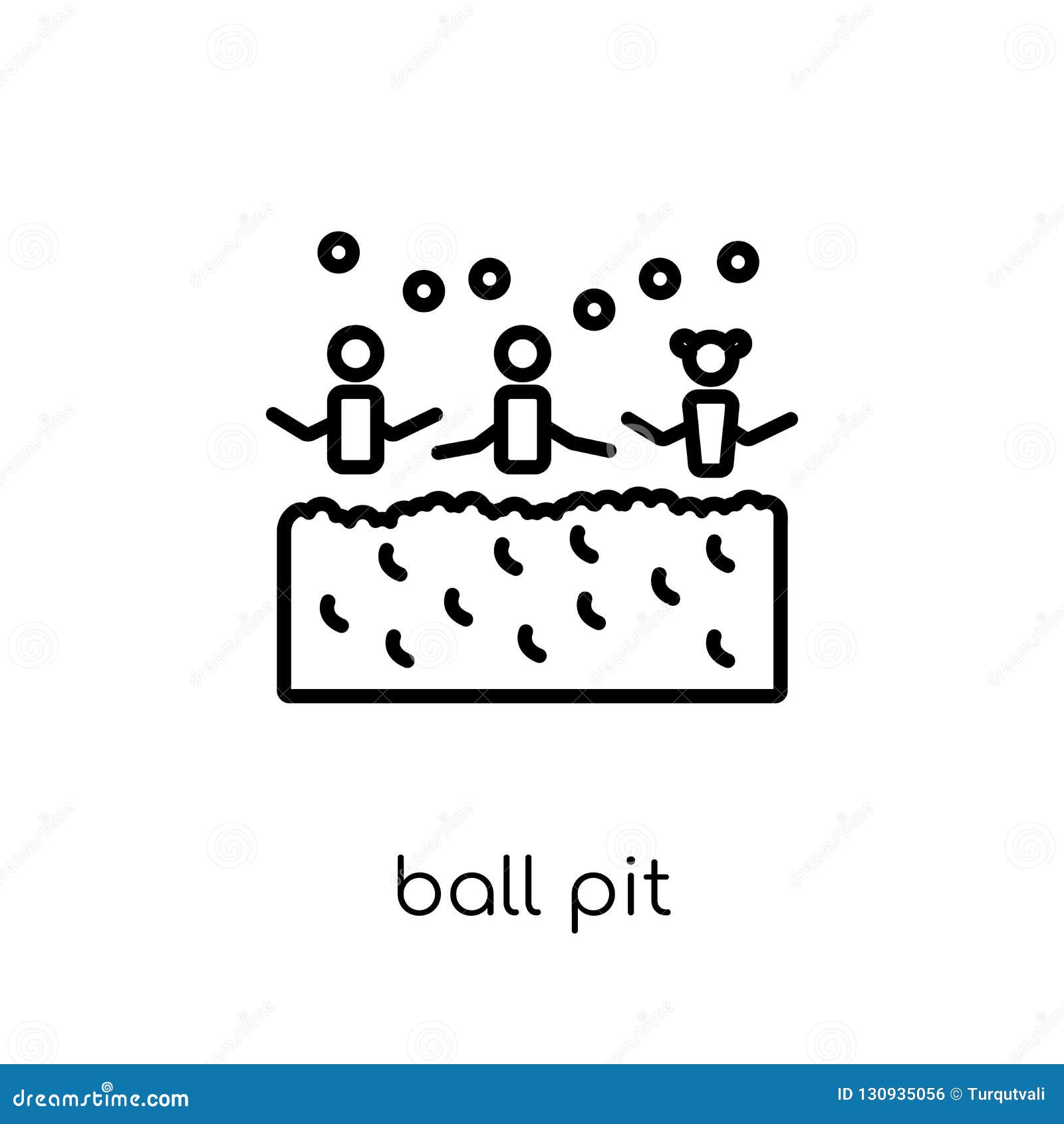 Ball Pit Icon. Trendy Modern Flat Linear Vector Ball Pit Icon on Stock ...