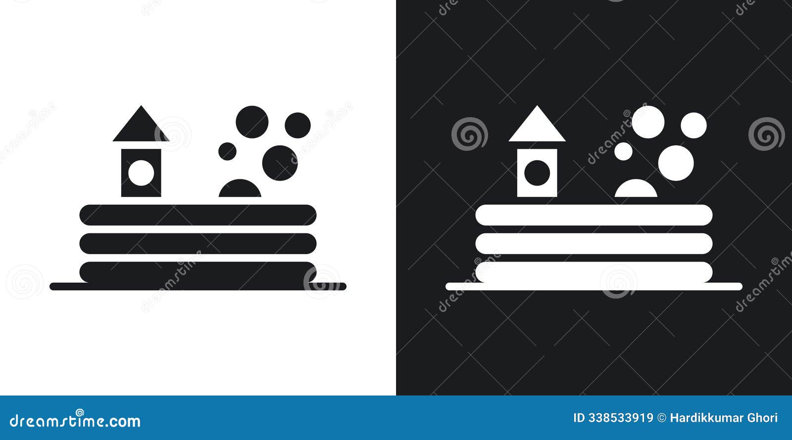 Ball Pit Thin Line Vector Icon Set Stock Vector - Illustration of play ...
