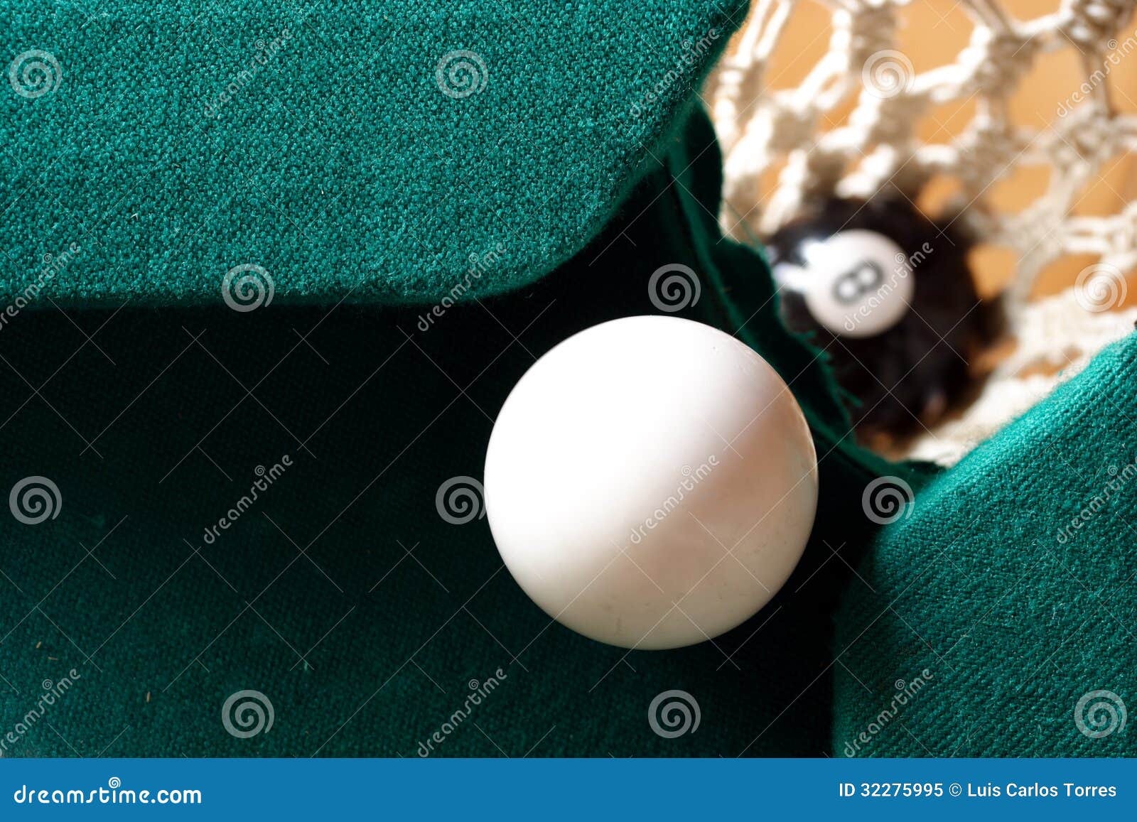 Ball 8 in the pocket stock image. Image of table, ball - 32275995