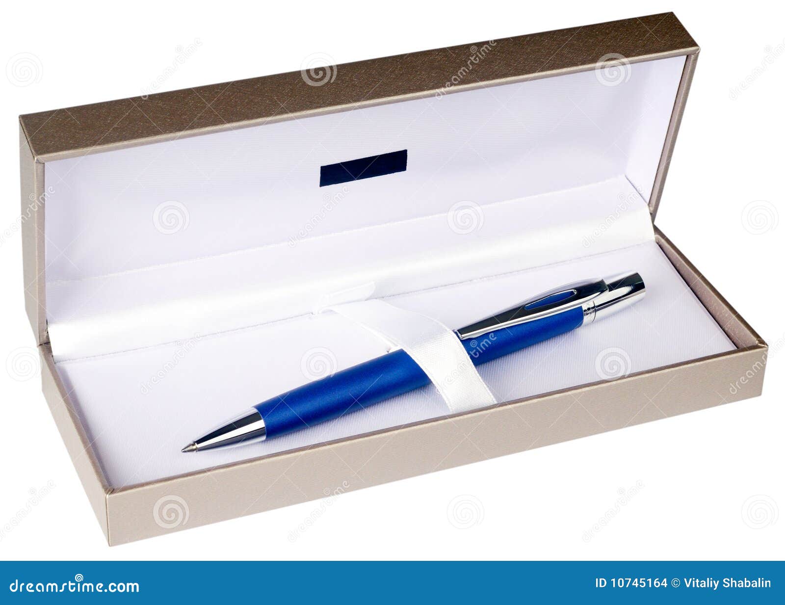 Ball-point Pen in Box Isolated on White Stock Photo - Image of ...