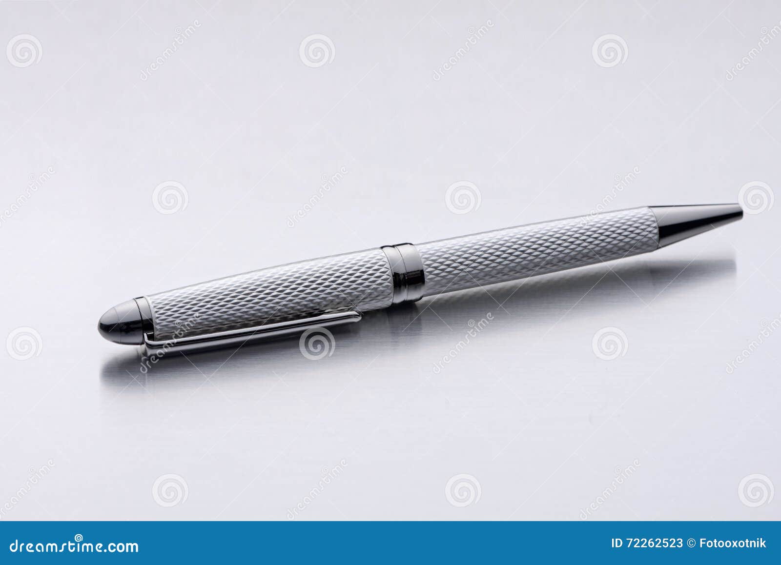 Ball-point Pen on a Surface from Stainless Steel Stock Image - Image of ...