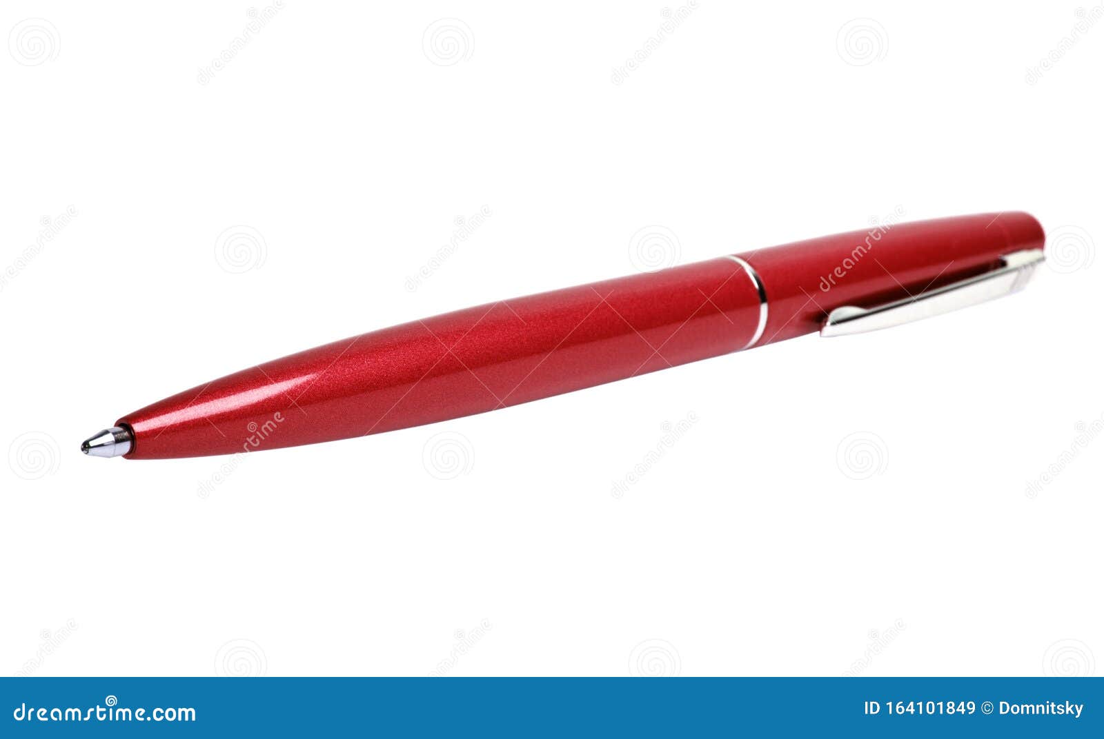 Ball Point Pen on a White Background Stock Image - Image of pencil ...
