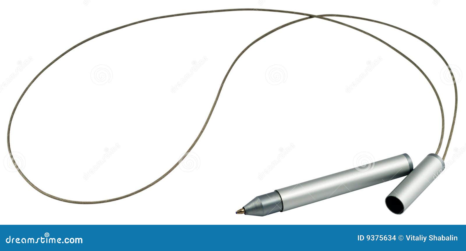 Ball-point Pen with Wire Rope Isolated Stock Photo - Image of ...