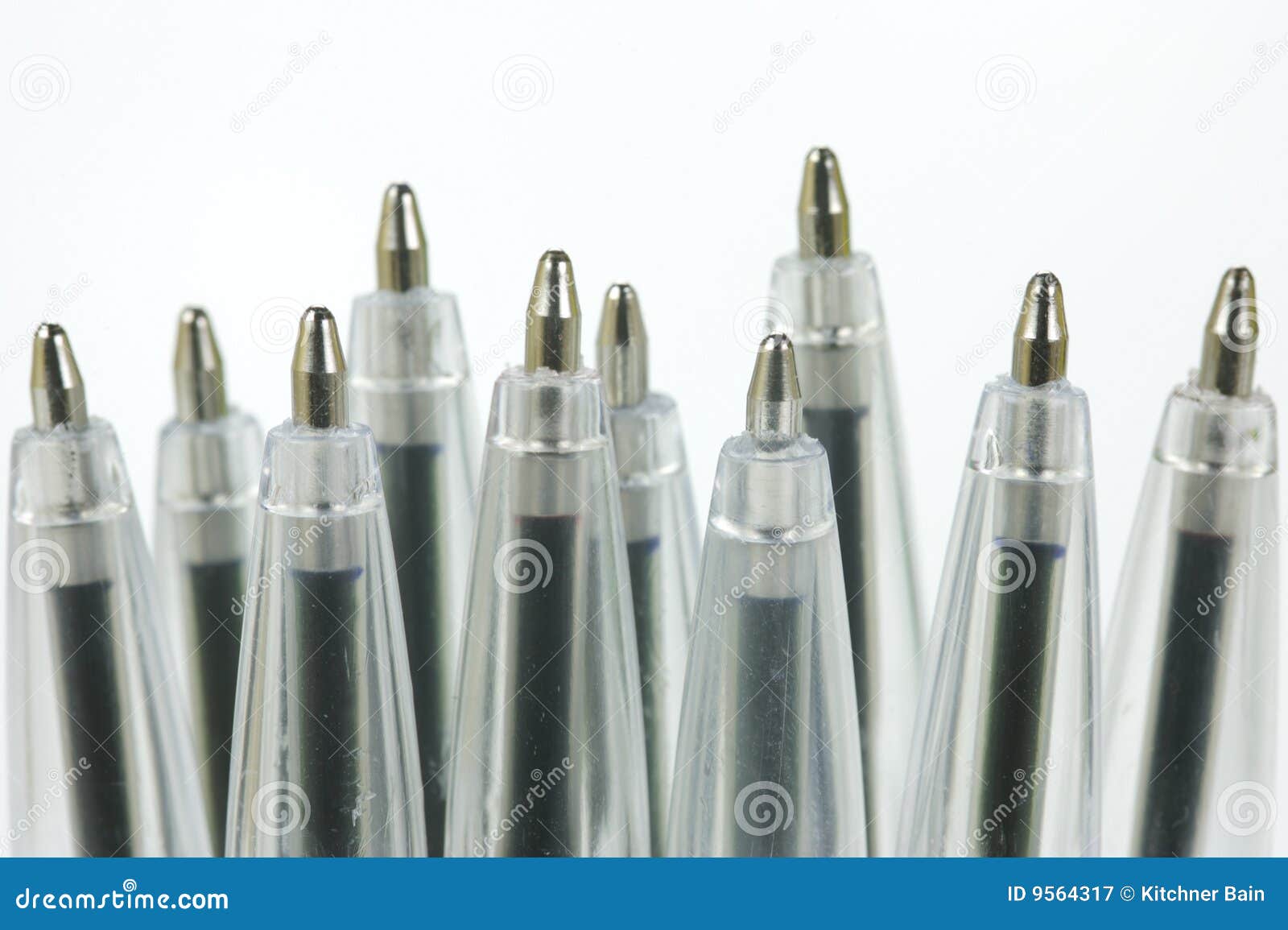 Ball Point Pens stock image. Image of lids, brown, ball - 9564317