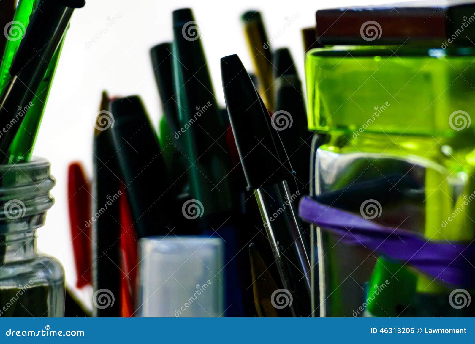Ball Points, Pens and Pencils Stock Image - Image of nail, clear: 46313205