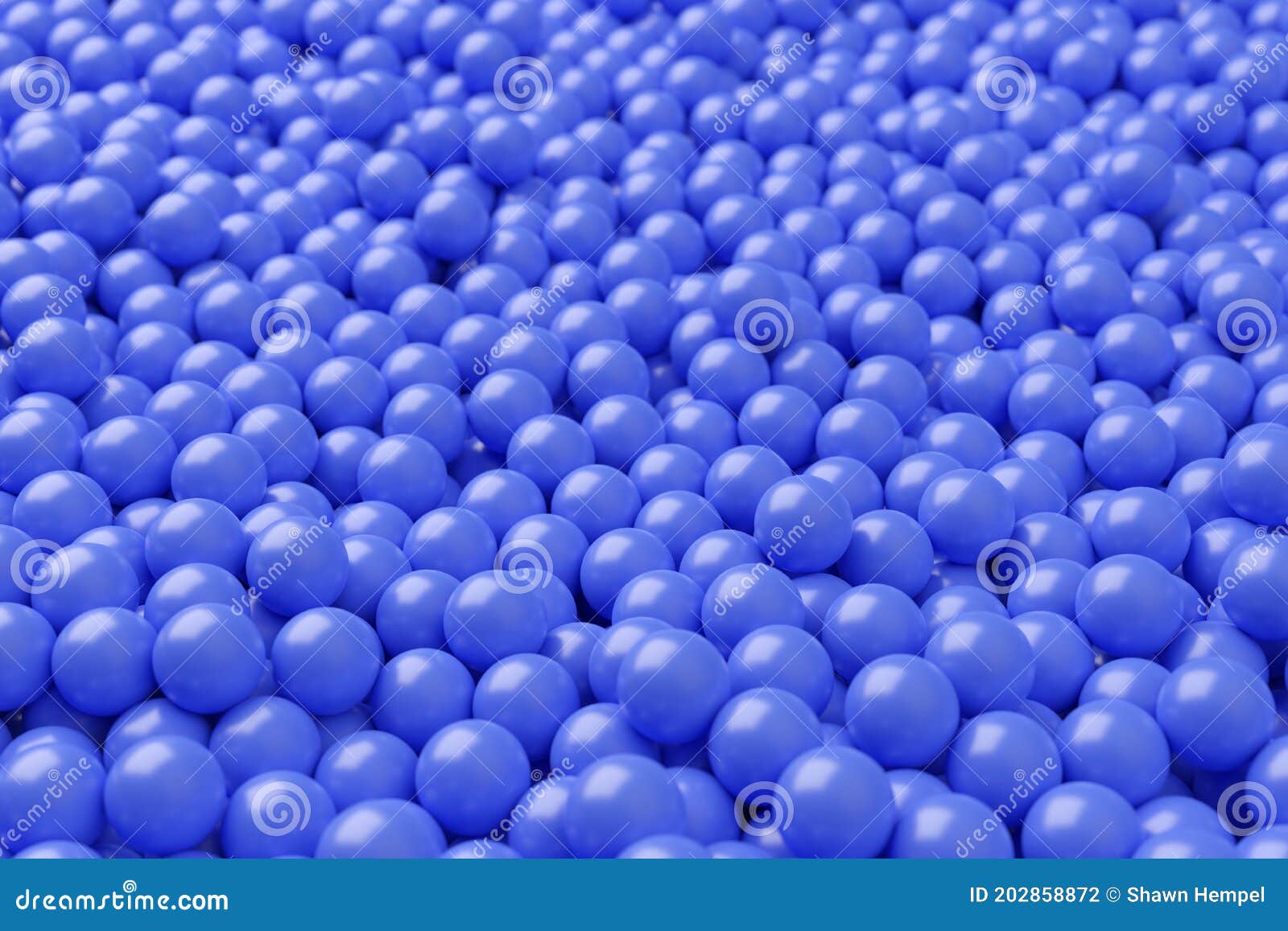 Ball Pool or Pit Filled with Blue Plastic Balls, Abstract Texture ...