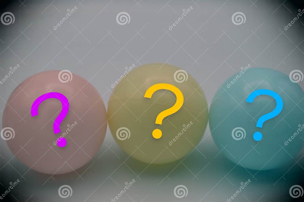 Ball with Question Mark on it Stock Photo - Image of confusion, ball ...