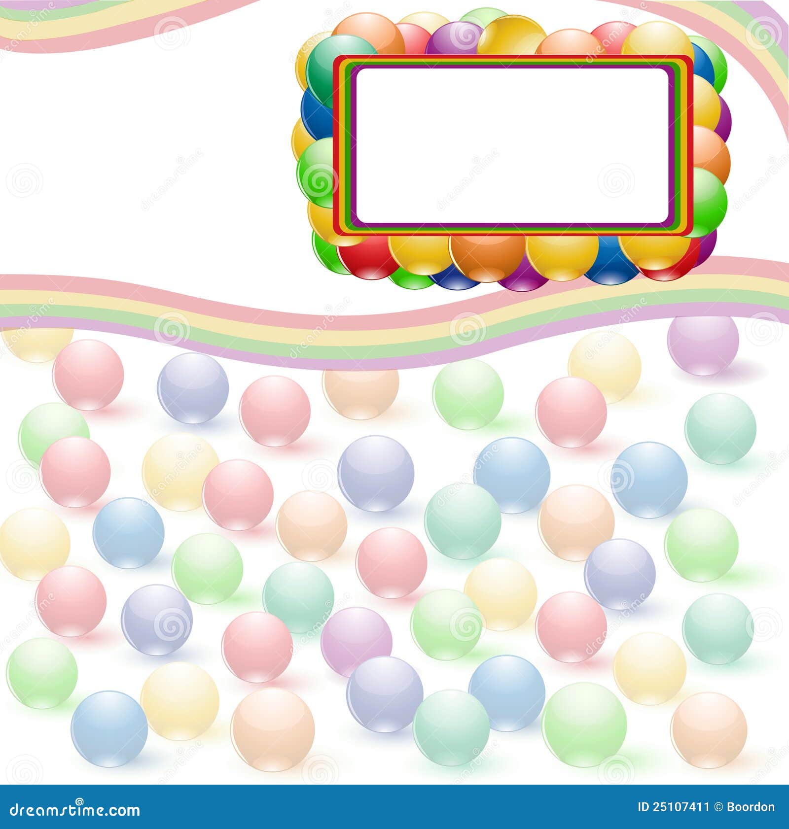 Ball rainbow background stock vector. Illustration of blue - 25107411