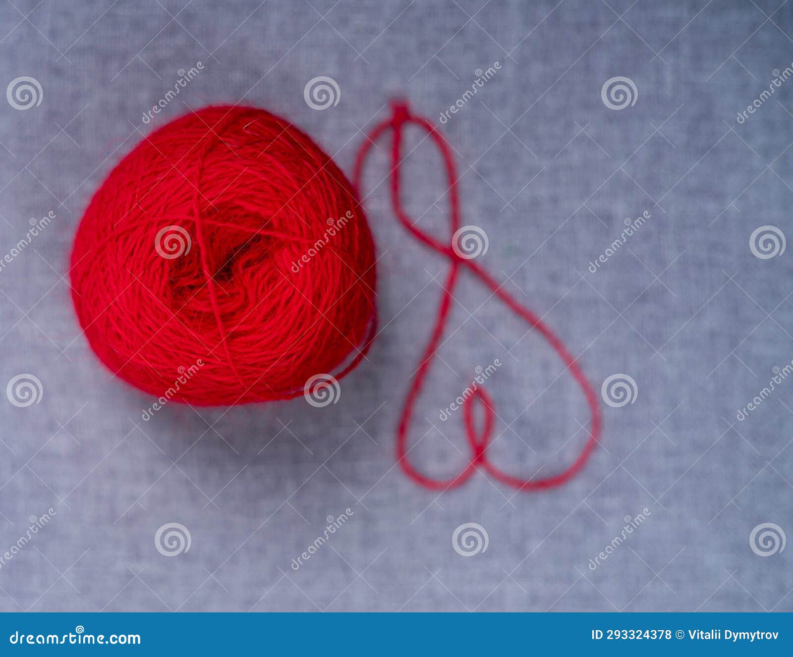 A Ball of Red Thread on a Black Background. Stock Photo - Image of pink ...