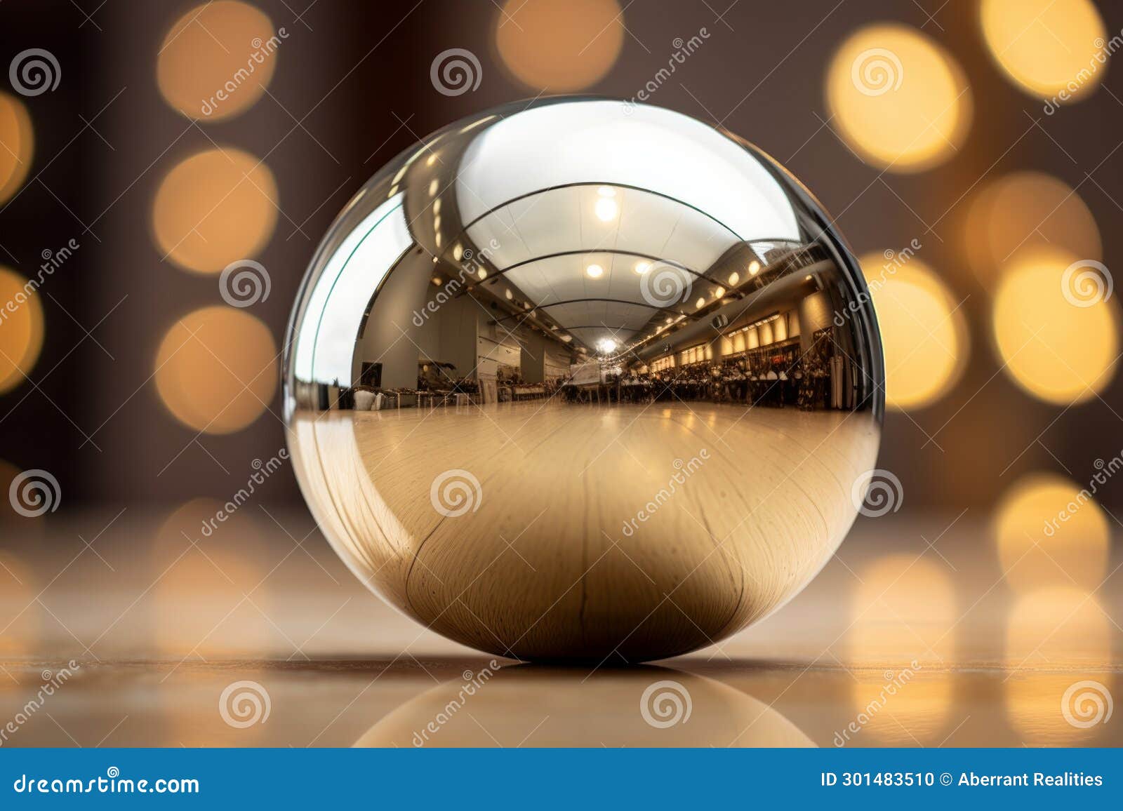 A Ball with a Reflection of a Room in it Stock Illustration ...