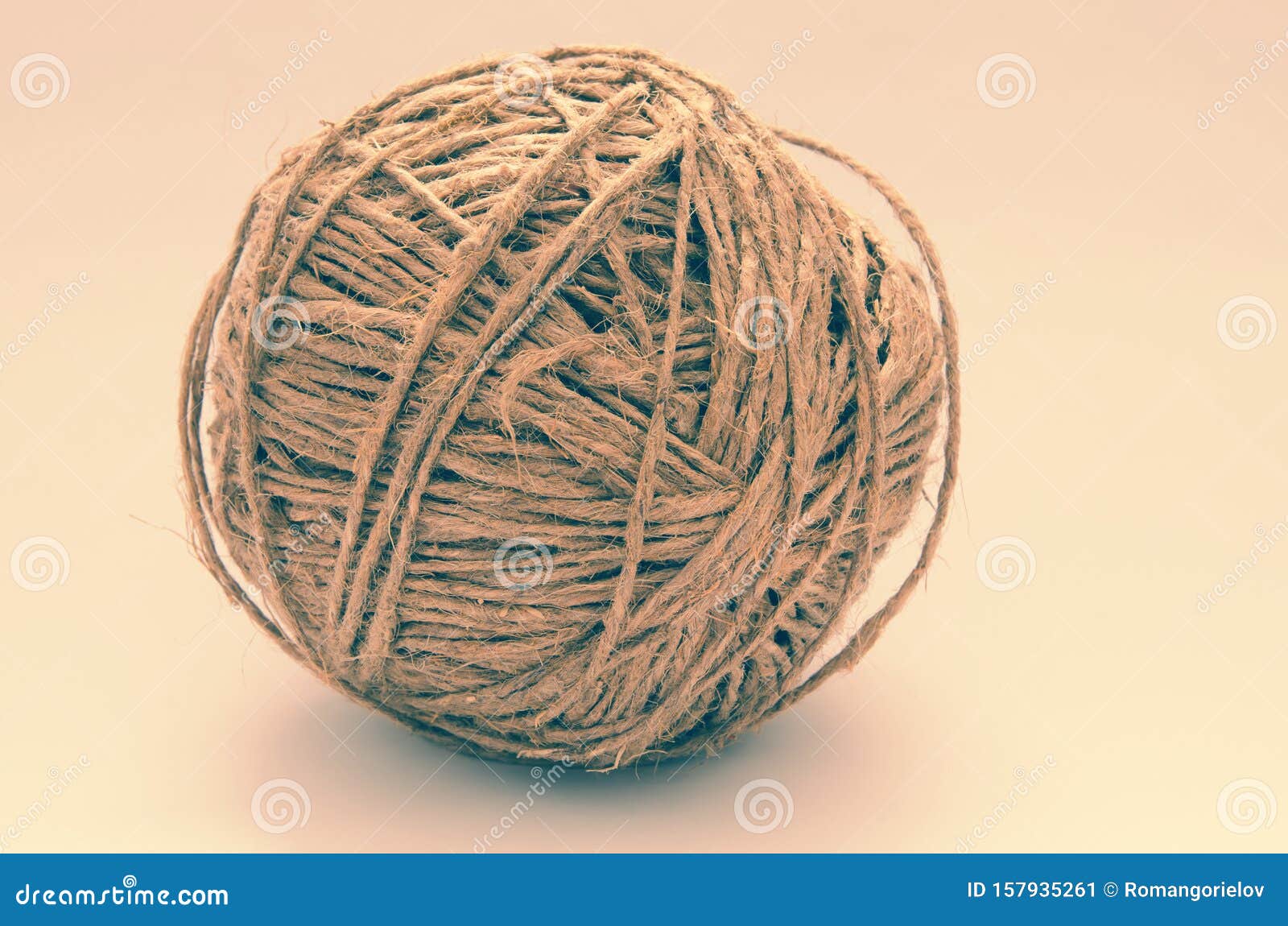 Ball of rope stock image. Image of cotton, craft, cord - 157935261