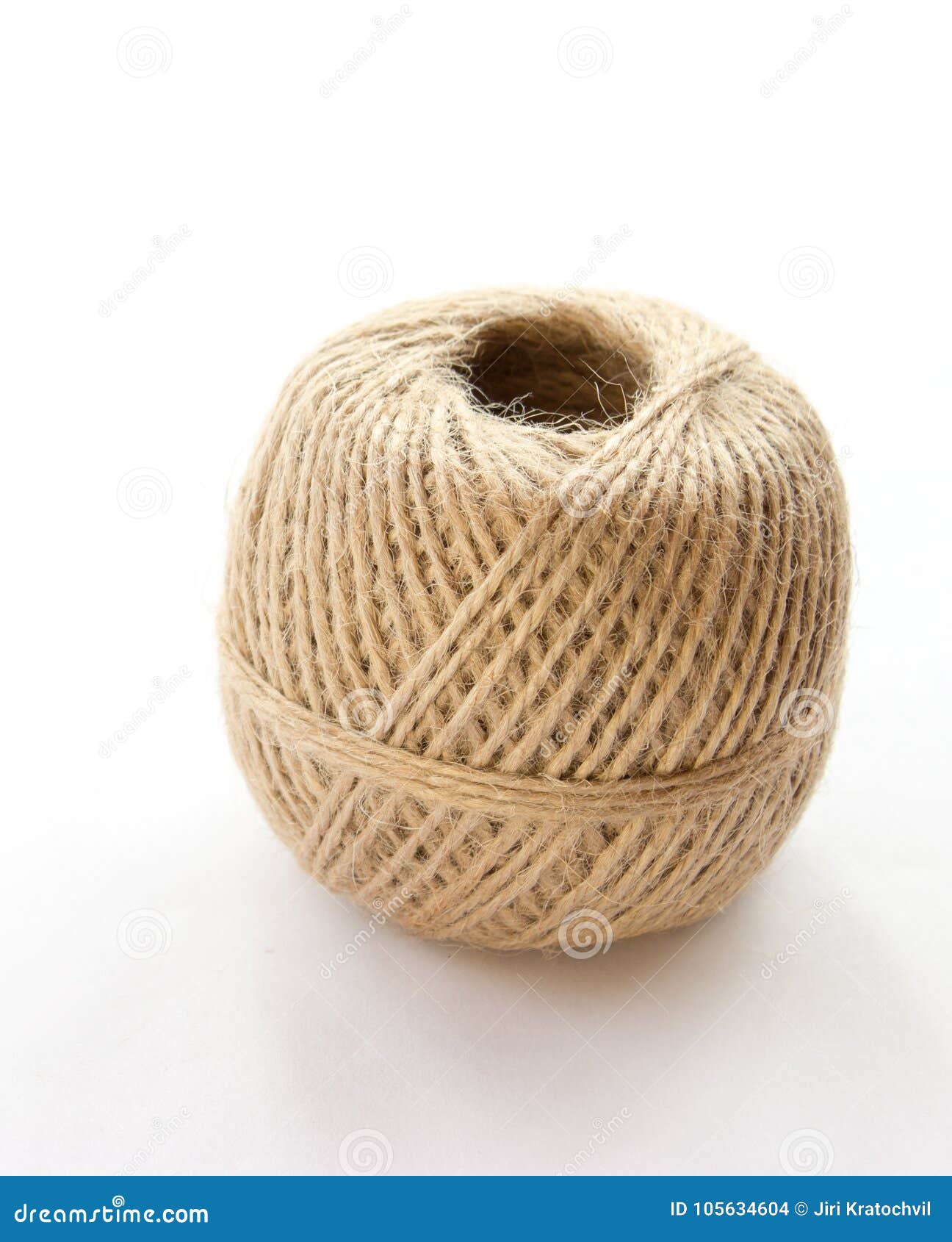 Ball of Rope on a White Background Stock Photo - Image of loop, lasso ...