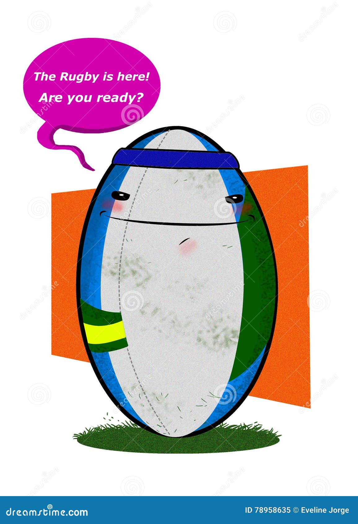 Ball Rugby stock illustration. Illustration of athletics - 78958635