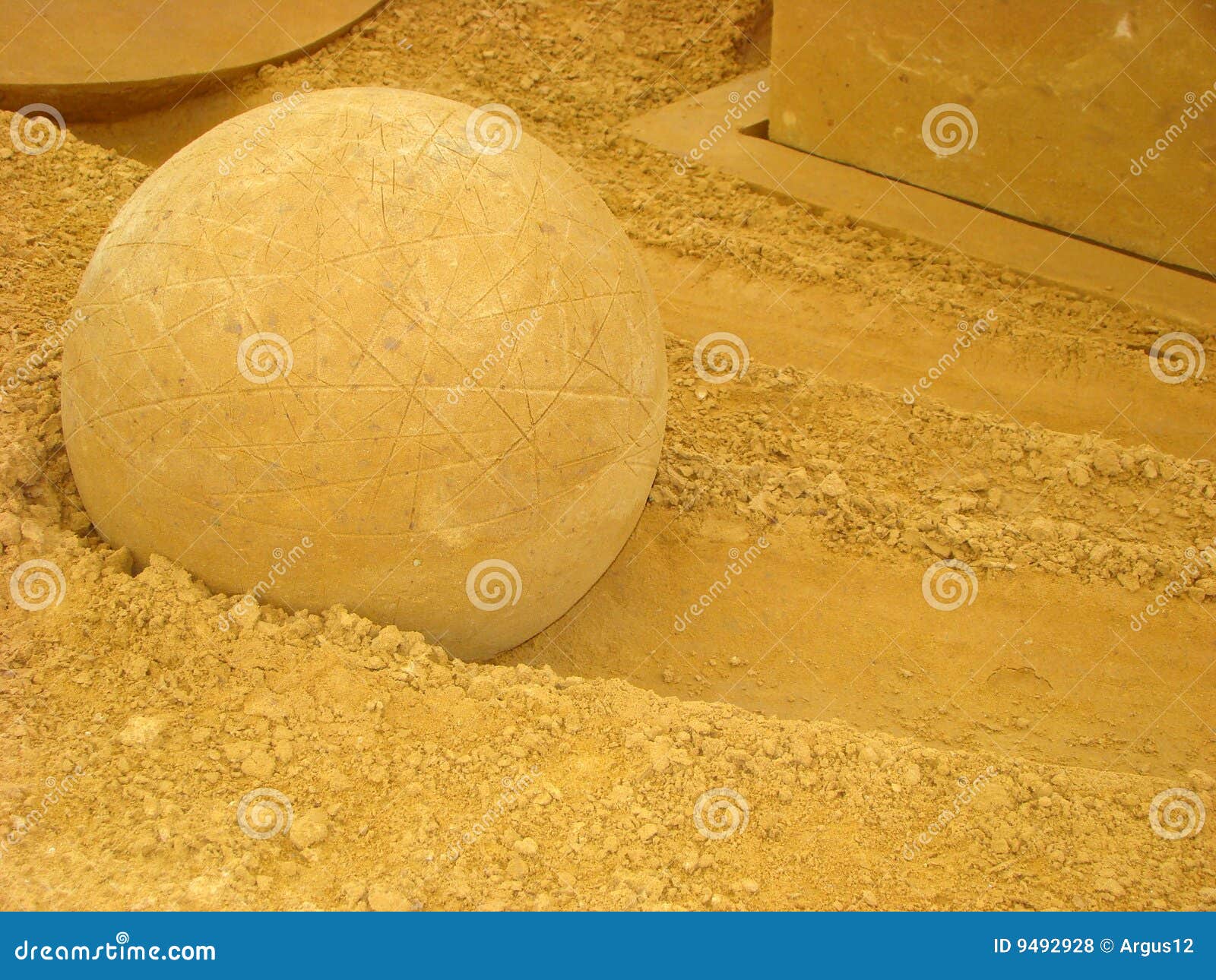Ball from sand stock photo. Image of pits, sand, ball - 9492928
