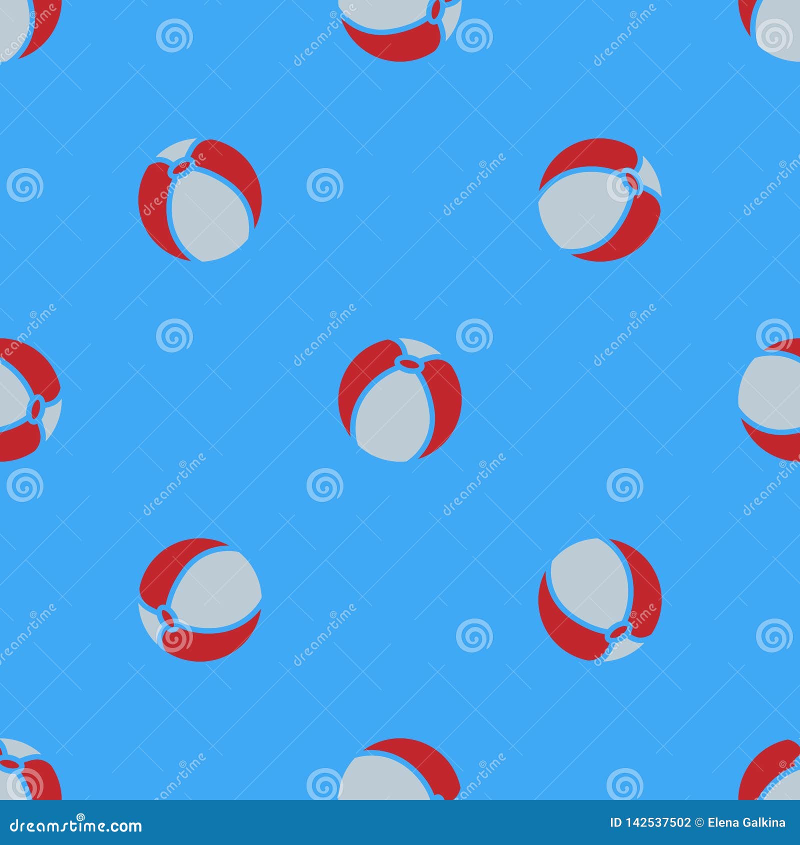 Ball seamless pattern stock vector. Illustration of icon - 142537502
