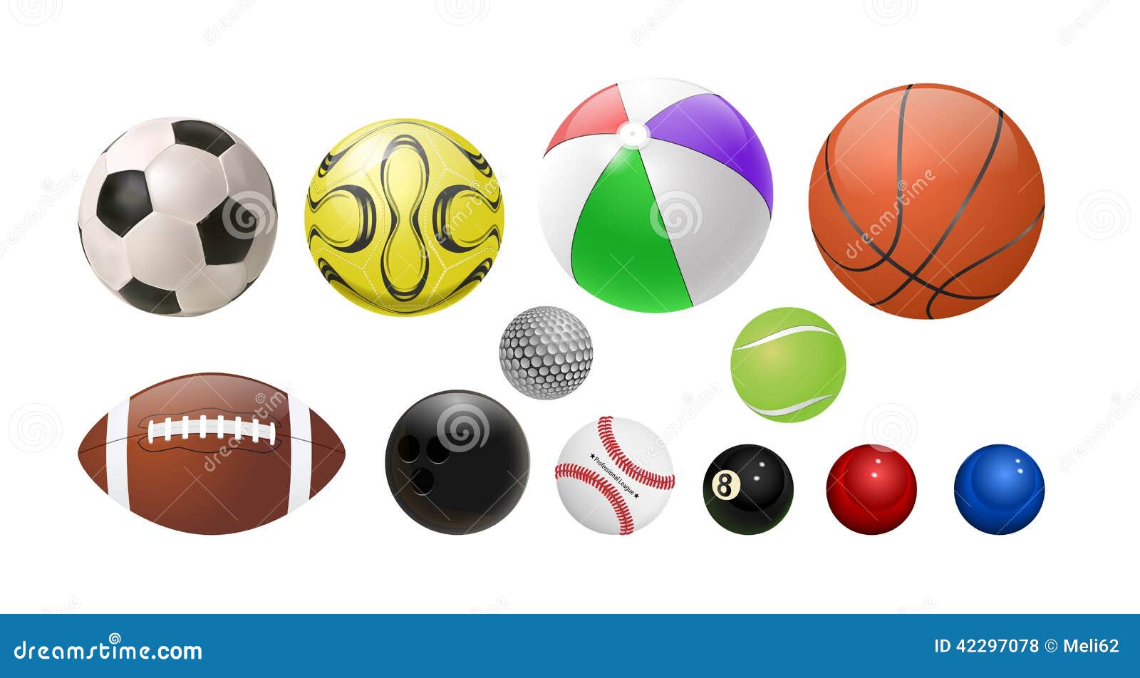 Ball set stock vector. Illustration of isolated, football - 42297078