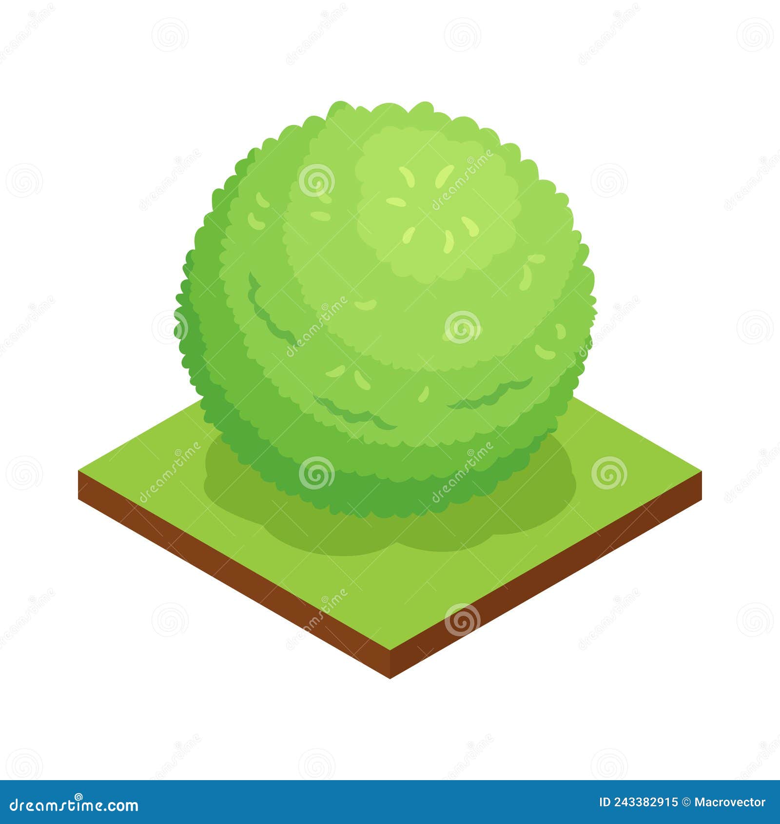 Ball Shaped Bush Composition Stock Vector - Illustration of recreation ...