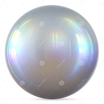 Ball Silver Sphere Chrome White Round Button Basic Circle Pearl Stock ...
