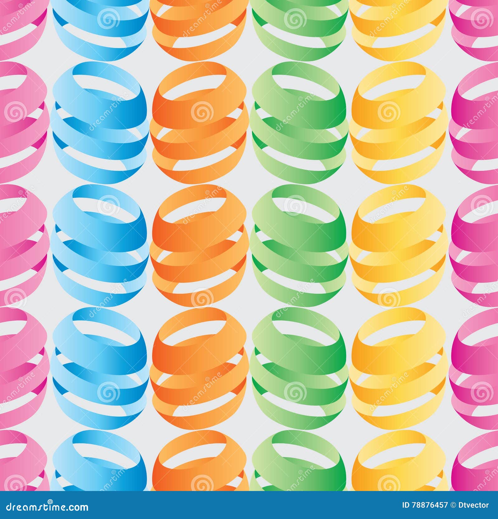 Ball Slice Rotate Colorful Seamless Pattern Stock Vector - Illustration ...