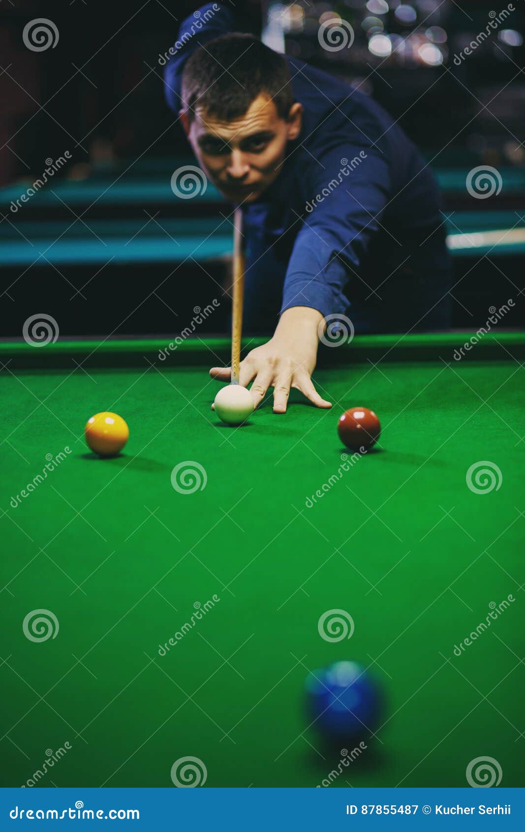Ball and Snooker Player stock image. Image of closeup - 87855487