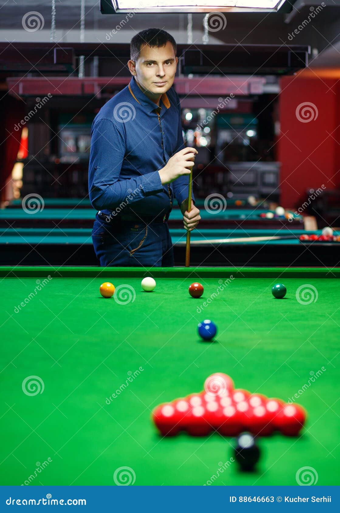 Ball and Snooker Player stock image. Image of gamble - 88646663