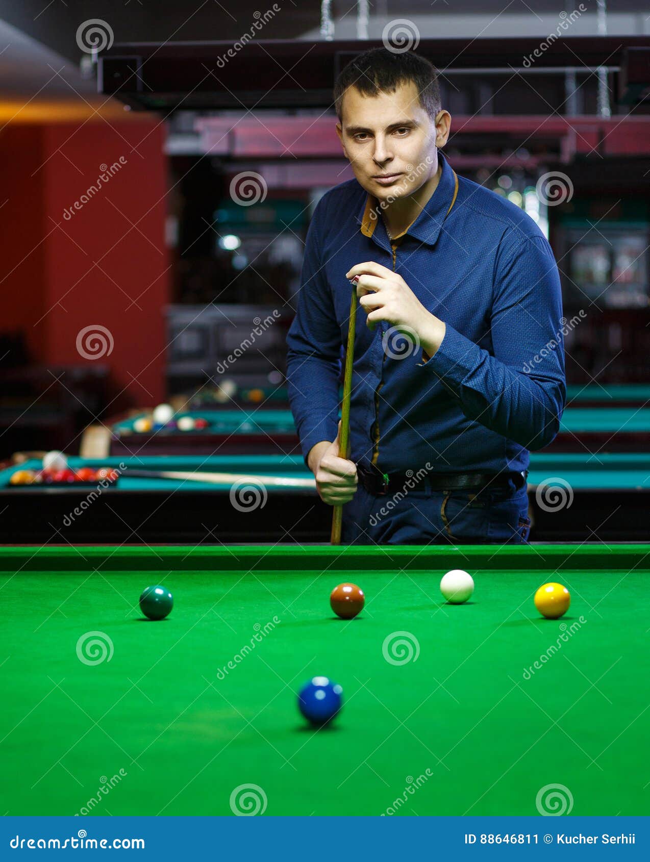 Ball and Snooker Player stock image. Image of match, closeup - 88646811