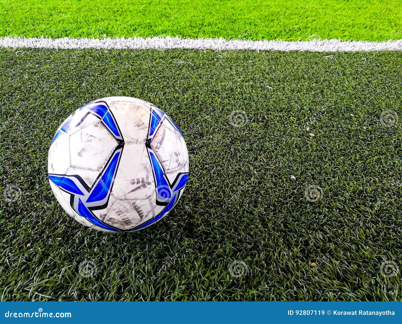 Ball on soccer field stock image. Image of field, team - 92807119