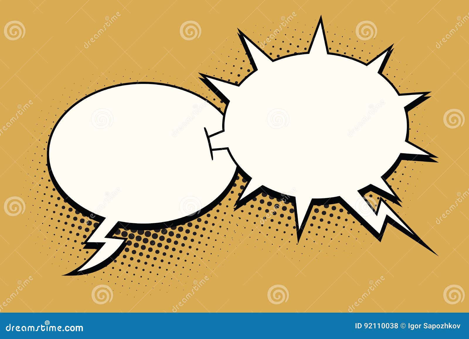 The Ball and Spikes Comic Bubble Stock Vector - Illustration of label ...