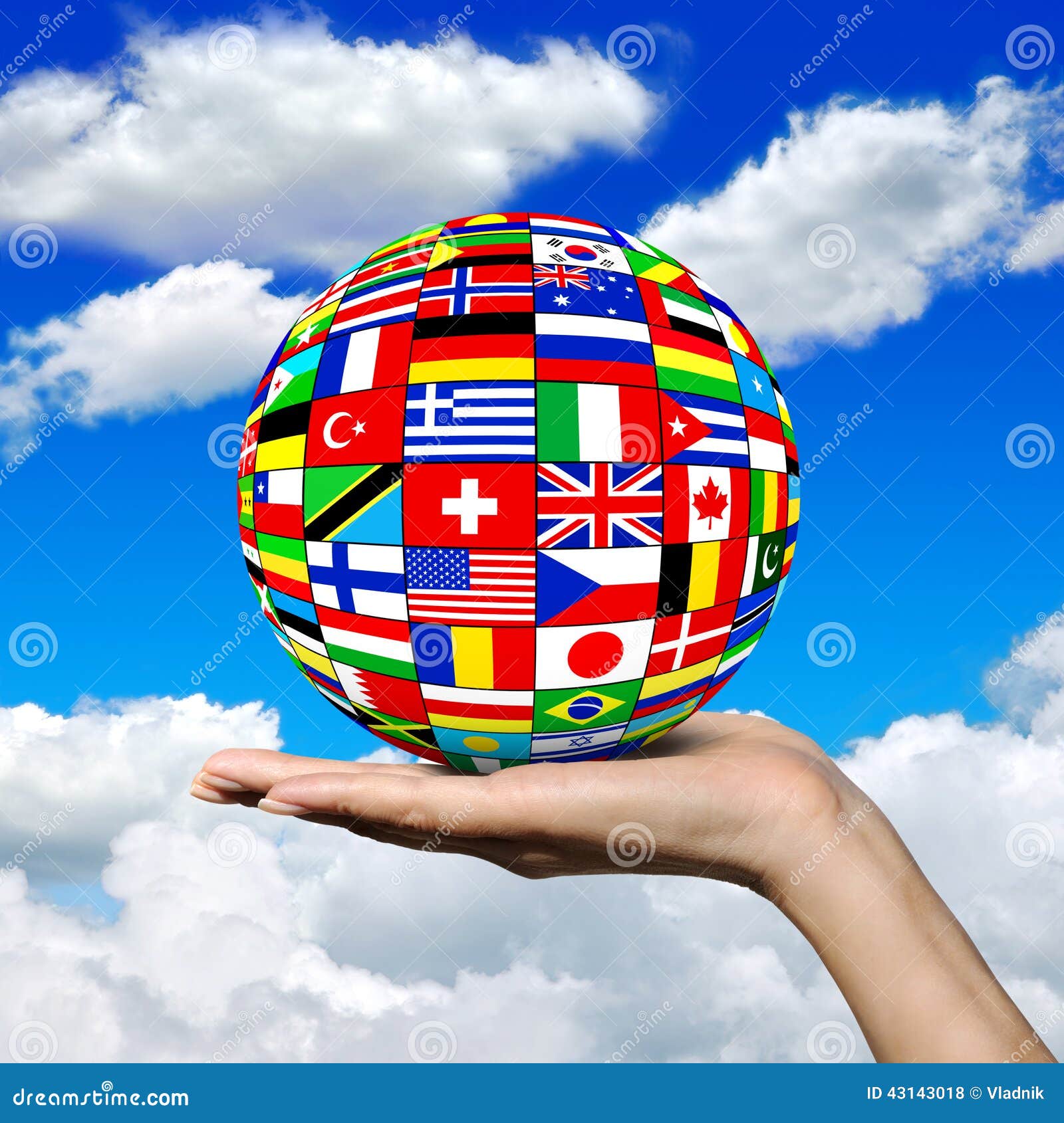 Ball of state flags stock photo. Image of state, hand - 43143018