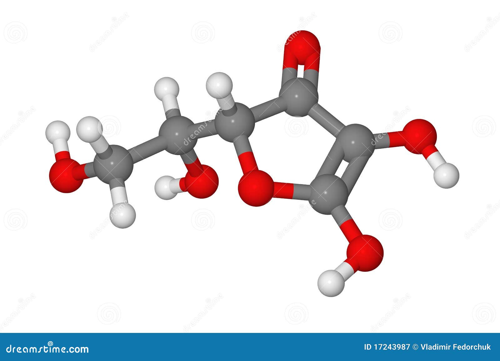 Ascorbic Acid Vitamin C. Structural Chemical Formula And Molec Vector ...
