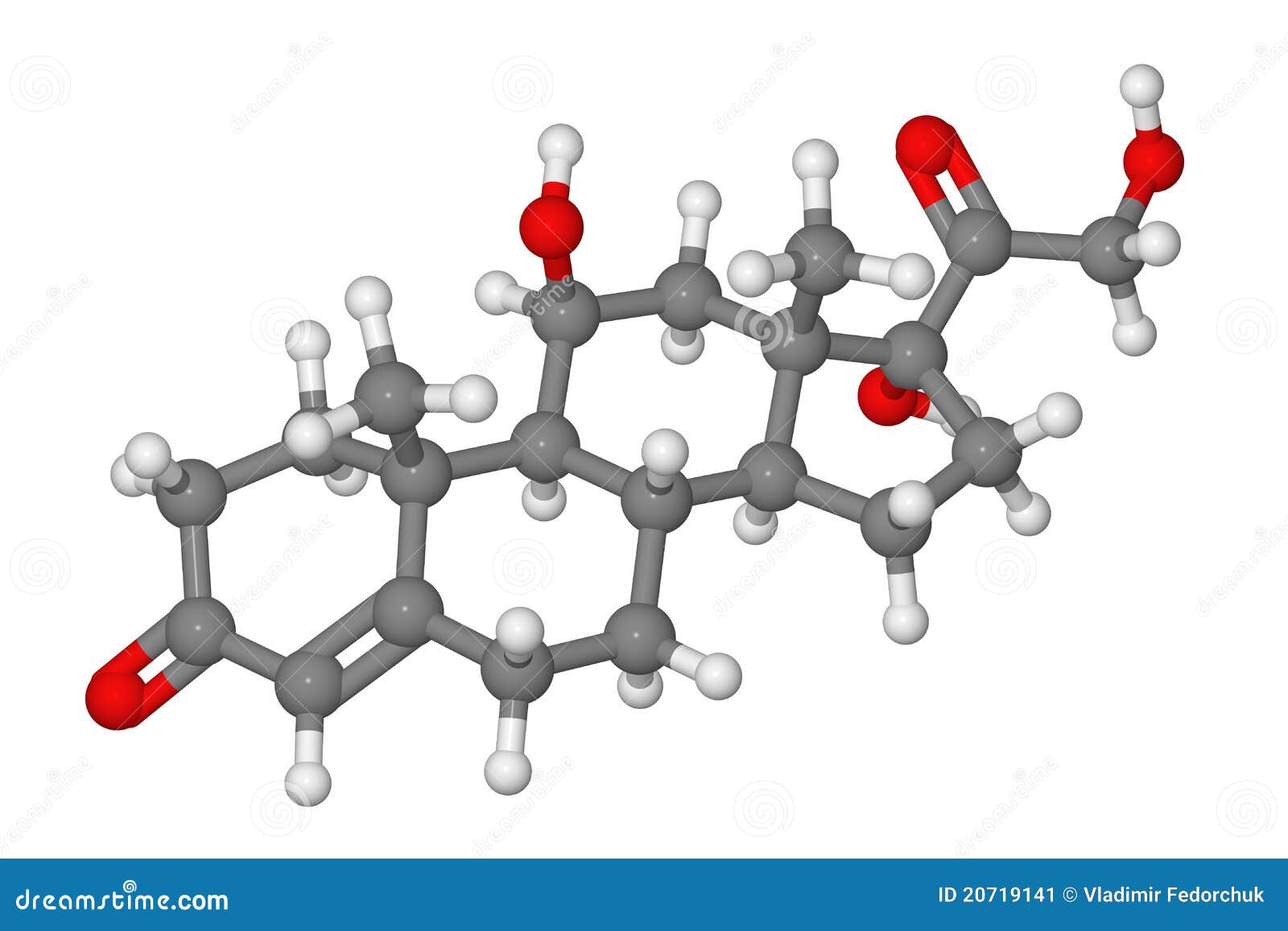 Ball And Stick Model Of Cortisol Molecule Stock Image | CartoonDealer ...