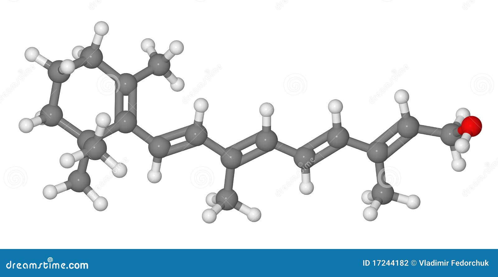 Ball And Stick Model Of Retinol Molecule Stock Photography ...