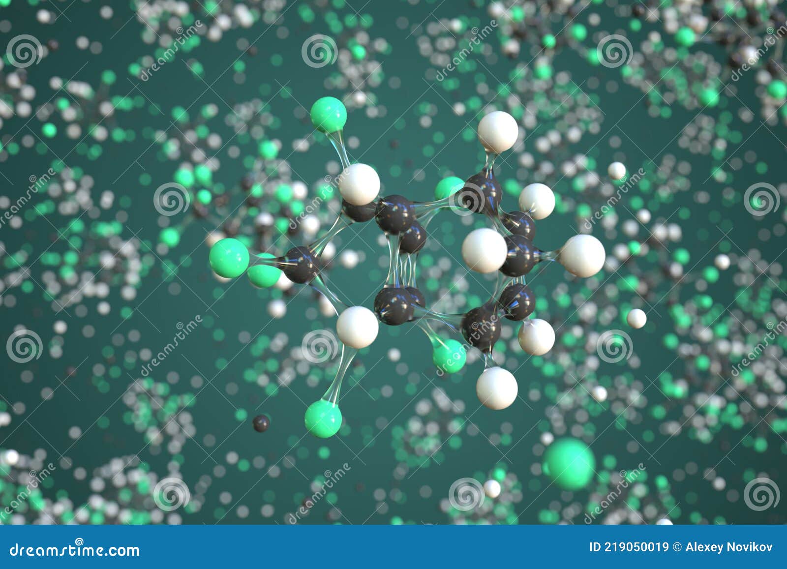 Aldrin Molecule, Conceptual Molecular Model. Scientific 3d Rendering ...