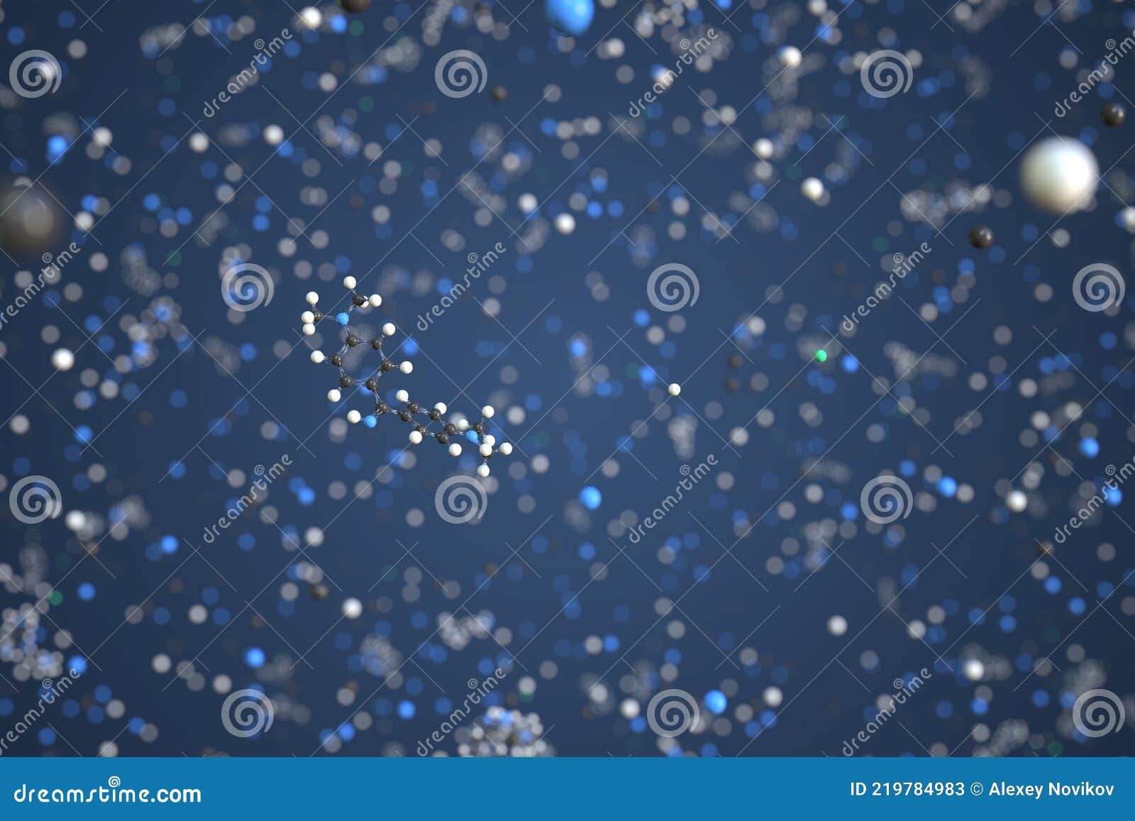 Auramine O Molecule, Conceptual Molecular Model. Scientific 3d ...