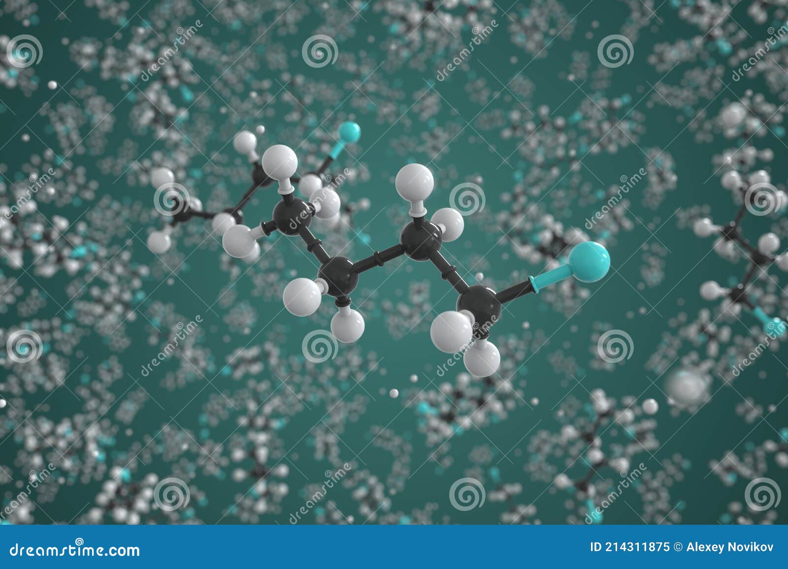 Butyllithium Molecule, Ball-and-stick Molecular Conceptual Model ...