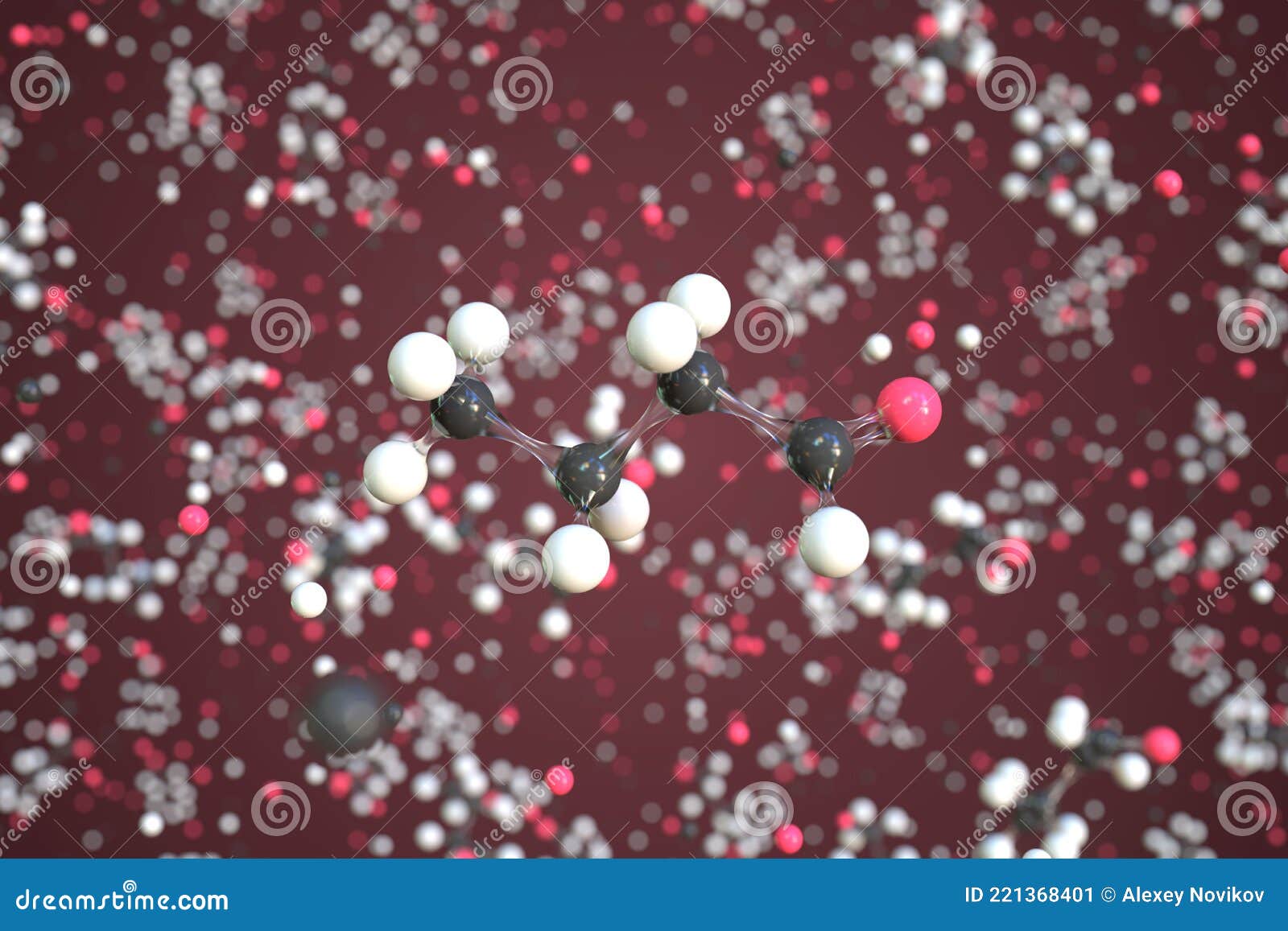 Butyraldehyde Molecule, Conceptual Molecular Model. Scientific 3d ...
